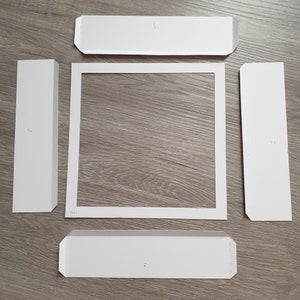 3D Frame Box, 3d Papercraft, Paper Crafts, Card Box Model, 3d Paper Svg ...