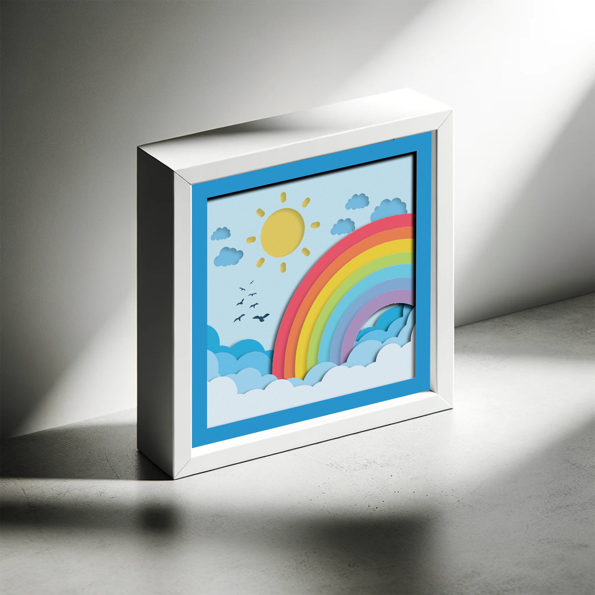 Shadow Box SVG, Rainbow SVG, Multi Layer SVG, 3D Paper Models, 3D ...