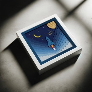 3D Shadow Box, Paper Craft, Layered Svg, Card Box Model, Paper Lantern ...