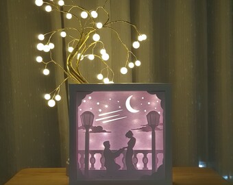 3D Shadow Box, Ocean Svg, Paper Crafts, Multilayer SVG, Card Box Model ...