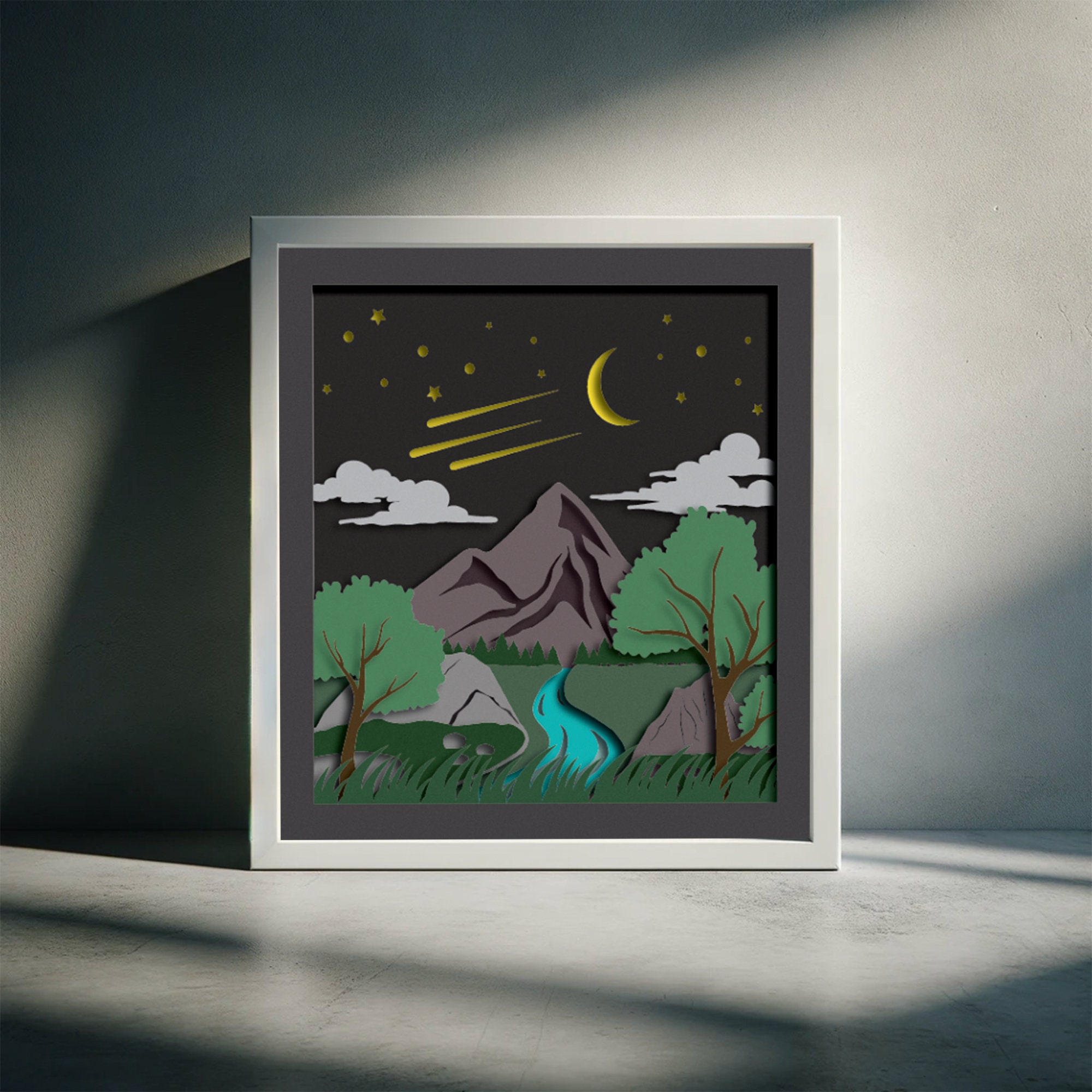 3D Shadow Box - Multilayer SVG, Shadow Box, Paper Model, Paper Crafts ...