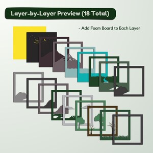 3D Shadow Box - Multilayer SVG, Shadow Box, Paper Model, Paper Crafts ...