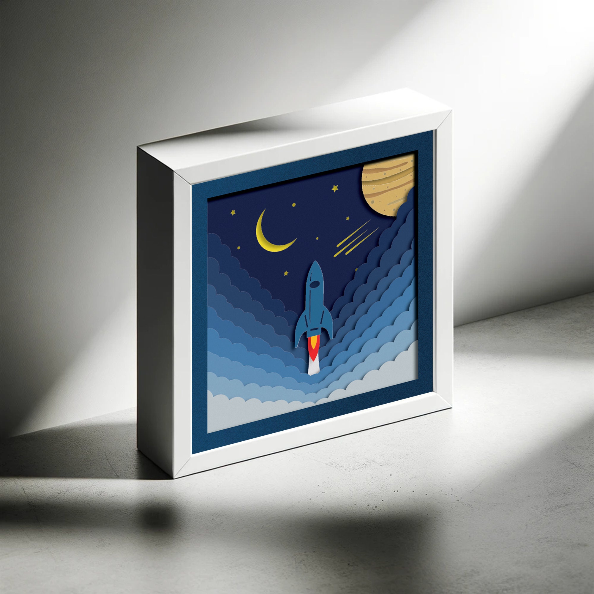 3D Shadow Box, Paper Craft, Layered Svg, Card Box Model, Paper Lantern ...