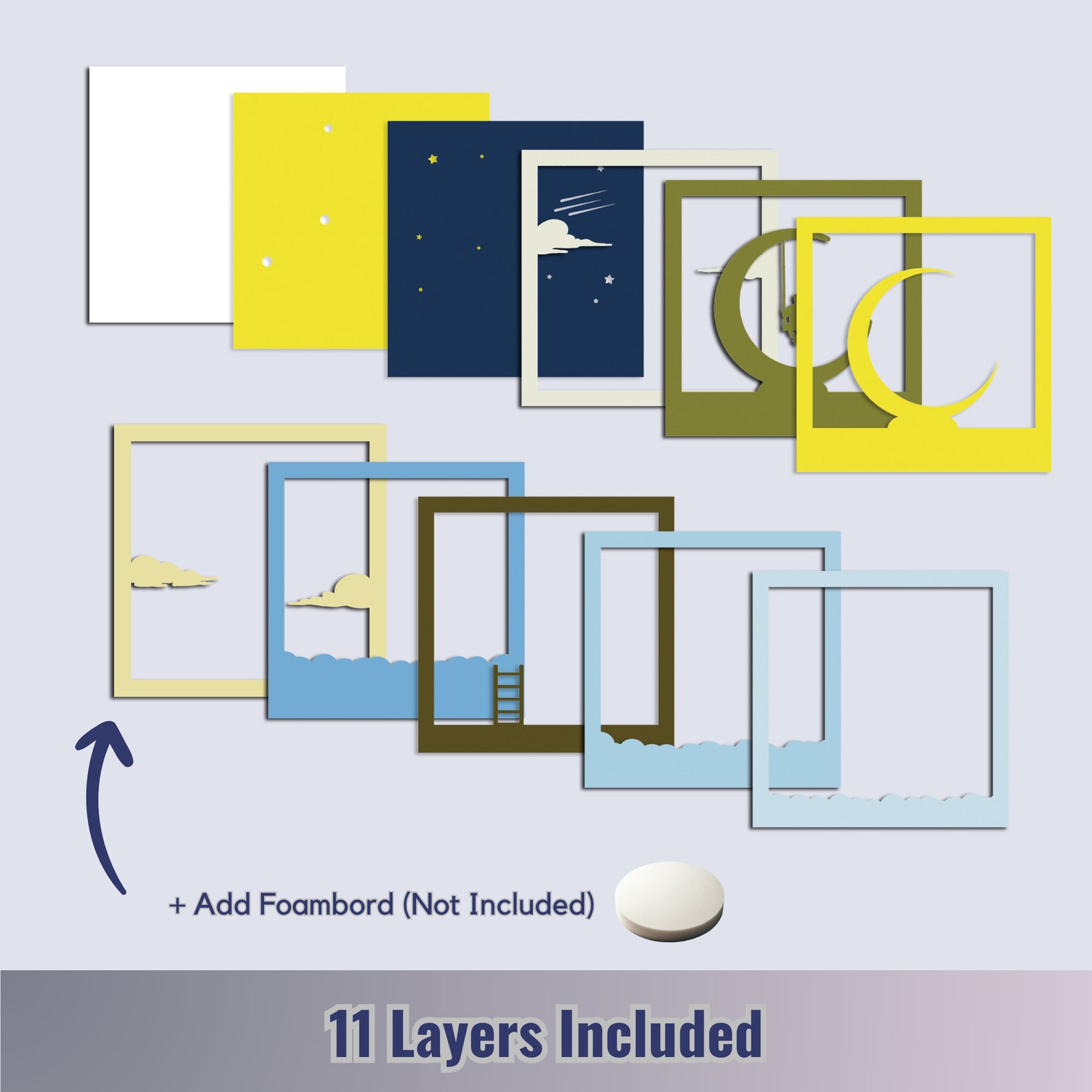 3D Paper Cut Shadow Box Template, Paper Craft, Paper Model, Cricut ...