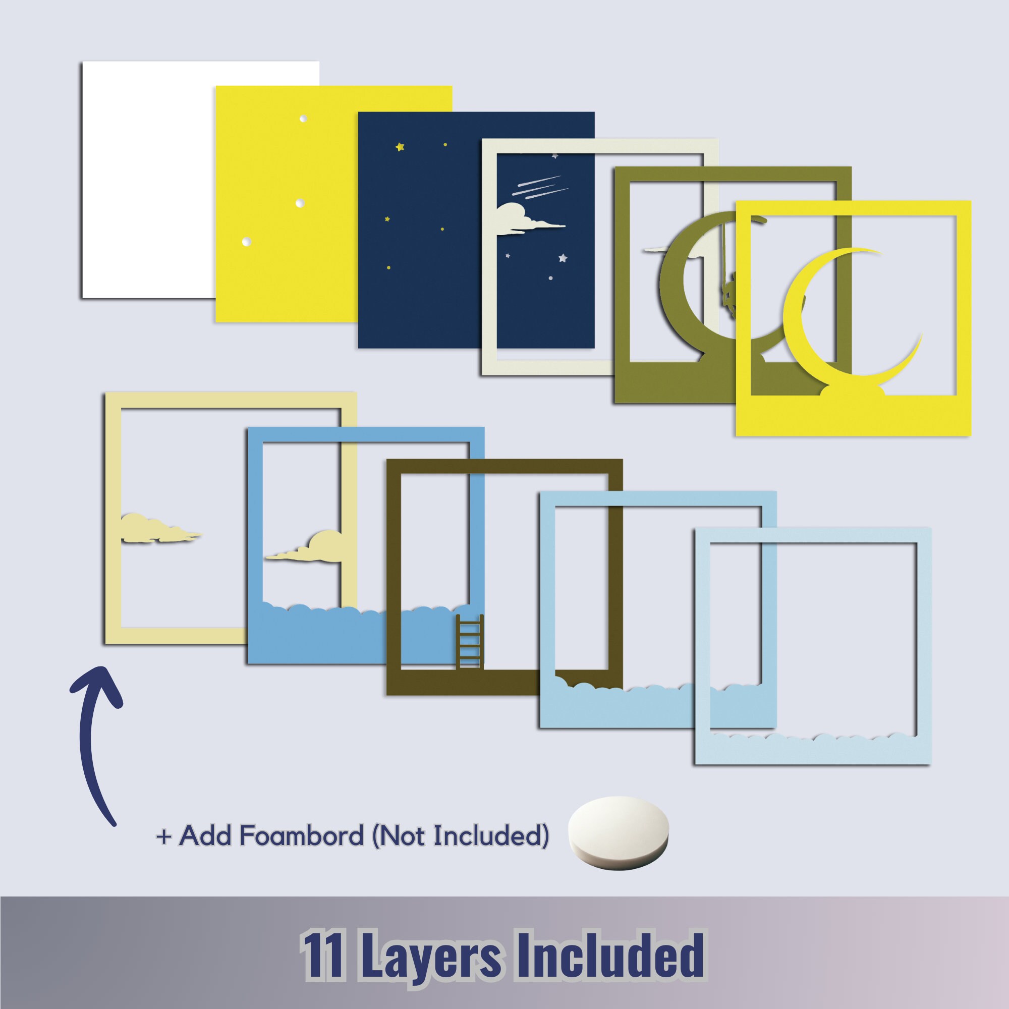 3D Paper Cut Shadow Box Template, Paper Craft, Paper Model, Cricut ...