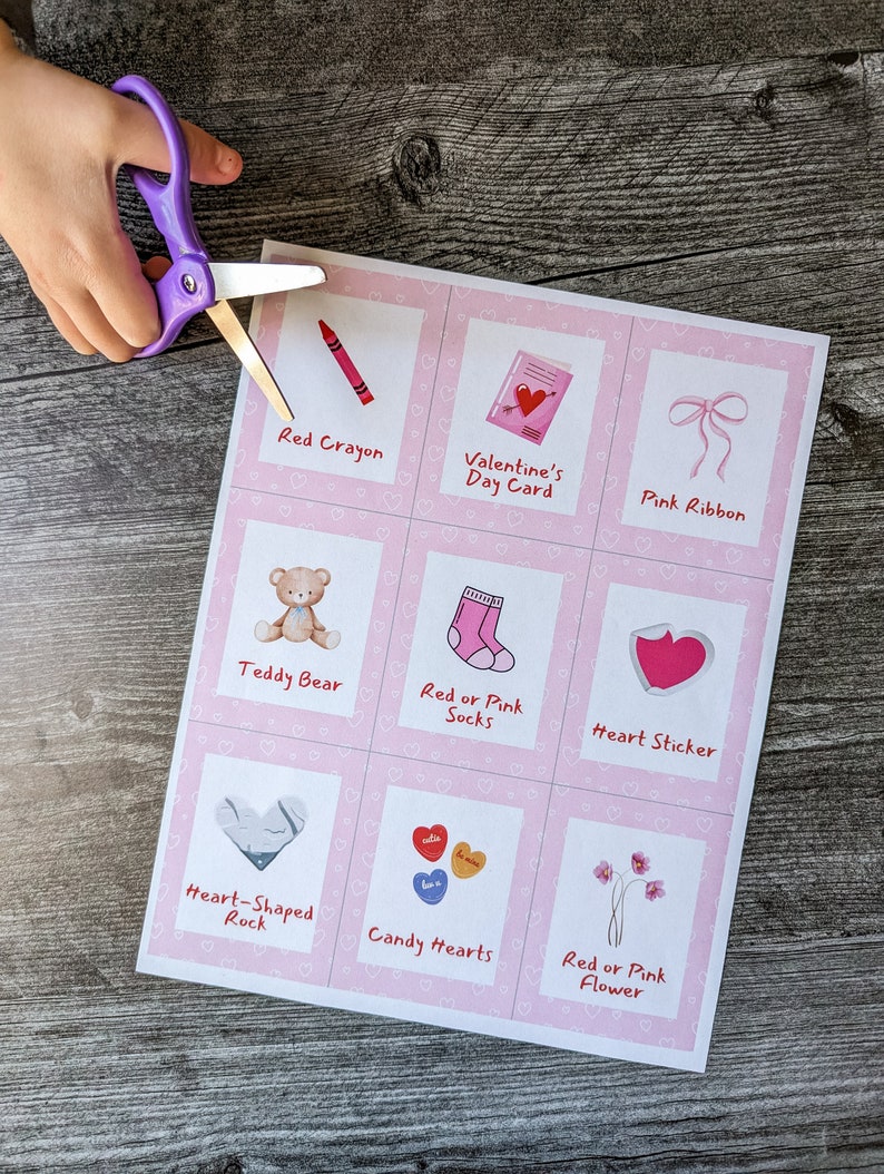 Valentines Day Scavenger Hunt for Kids PRINTABLE, Valentines Game ...