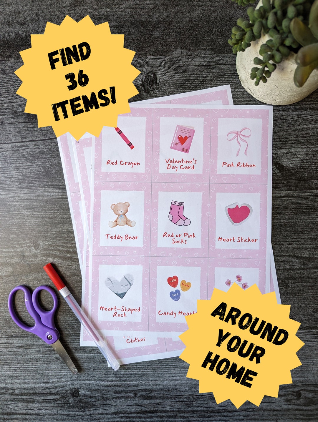 Valentines Day Scavenger Hunt for Kids PRINTABLE, Valentines Game ...