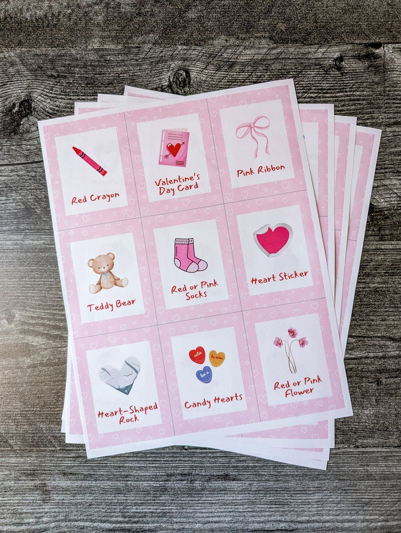 Valentines Day Scavenger Hunt for Kids PRINTABLE, Valentines Game ...