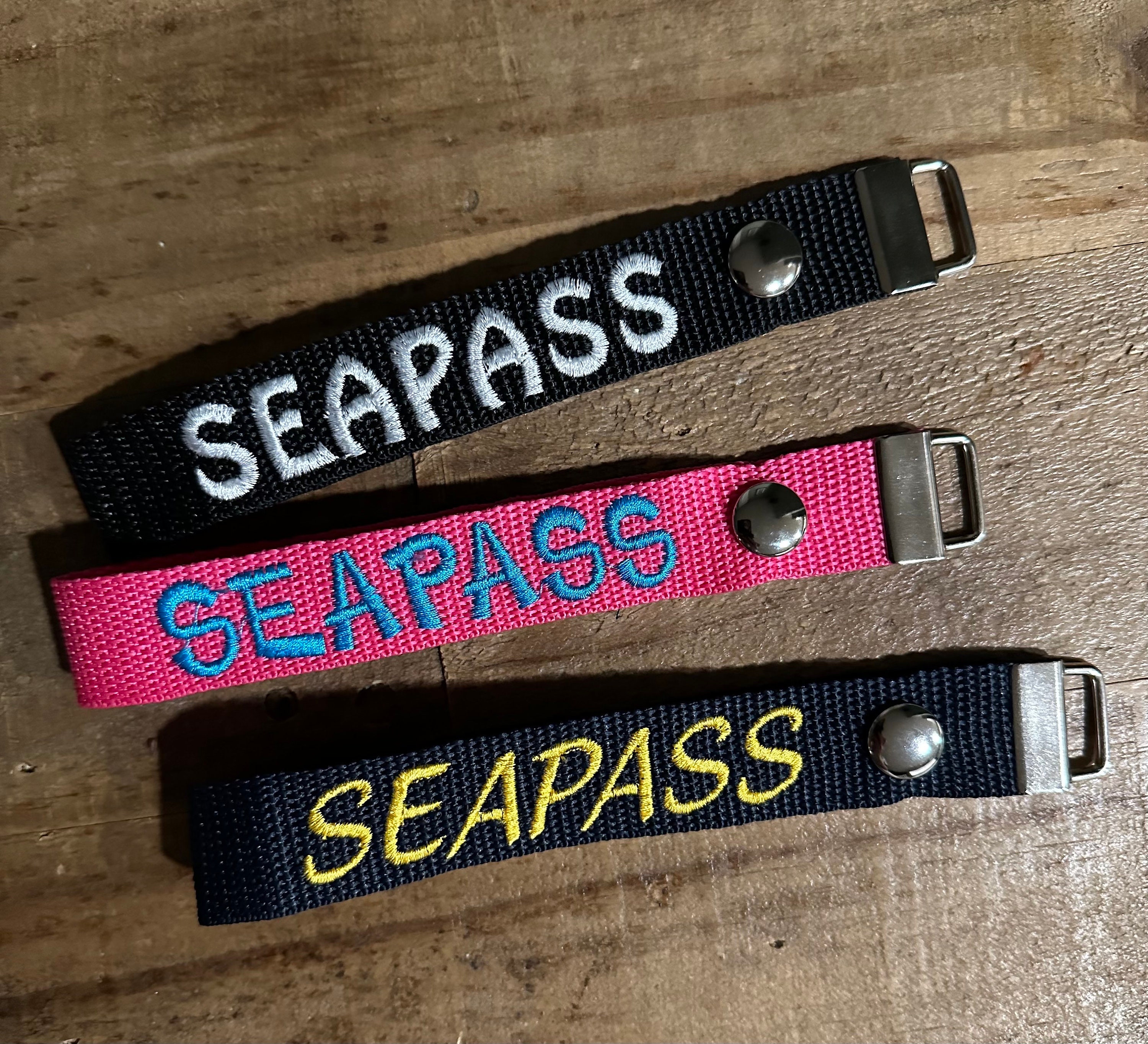 Seapass Lanyard/card Holder Embroidered - Etsy