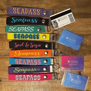 Seapass Lanyard/card Holder Embroidered - Etsy