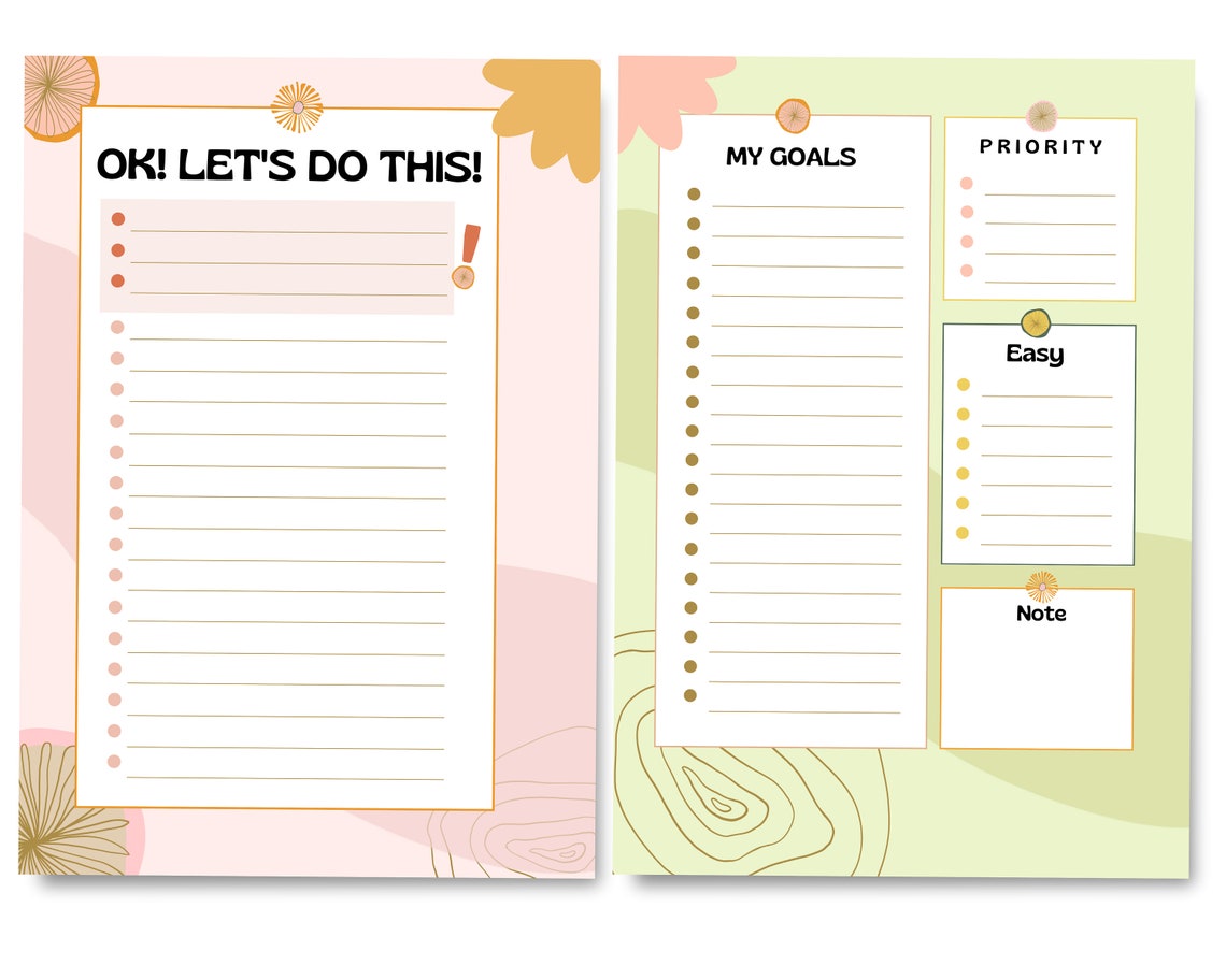 Printable to Do List | Daily, To-do Pdf Planner Checklist | A4 and Us ...