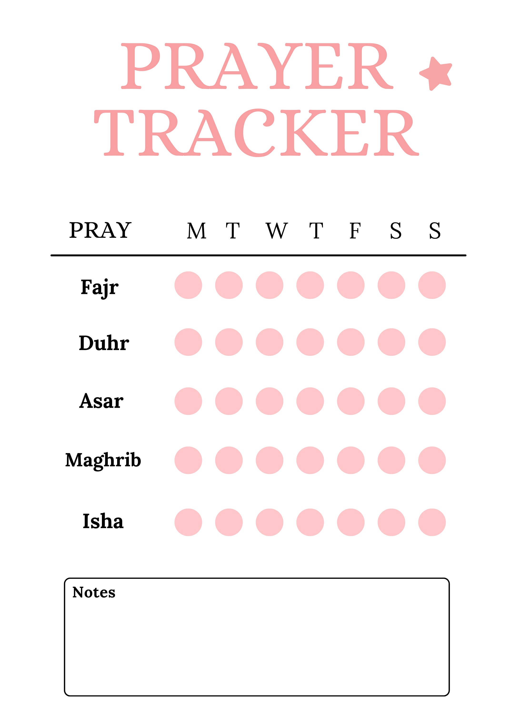 Prayer Journal Printable Template, Cute Daily Prayer Printable Planner ...