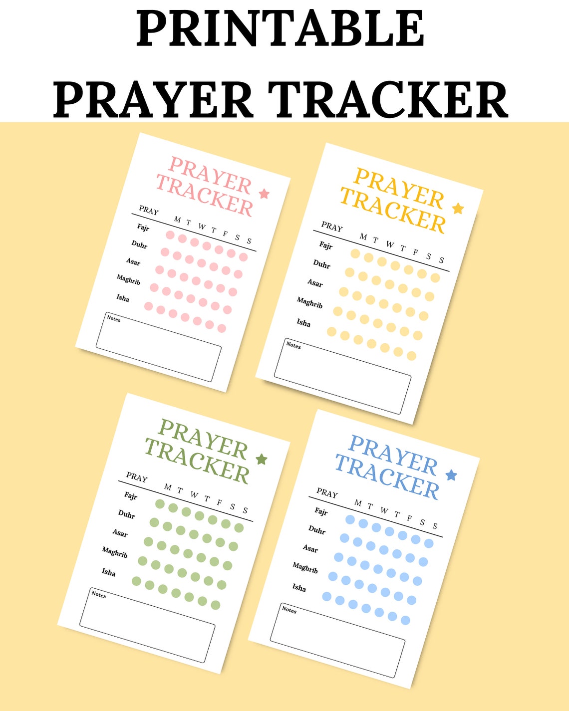 Prayer Journal Printable Template, Cute Daily Prayer Printable Planner ...