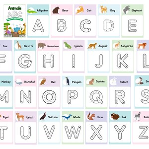 Alphabet Tracing Worksheets for Kids, Printable Tracing Workbook ...