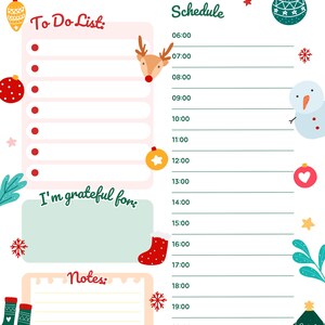 Christmas Printable Christmas Planner Printable Weekly Daily Note A4 ...