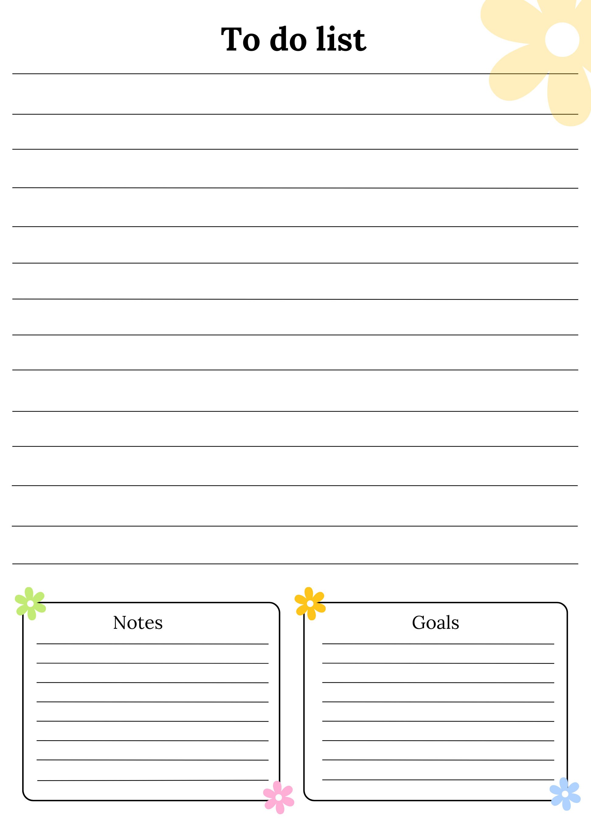 Printable Notebook, Printable Notebook Bundle, Daisy, Calendar, Planner ...