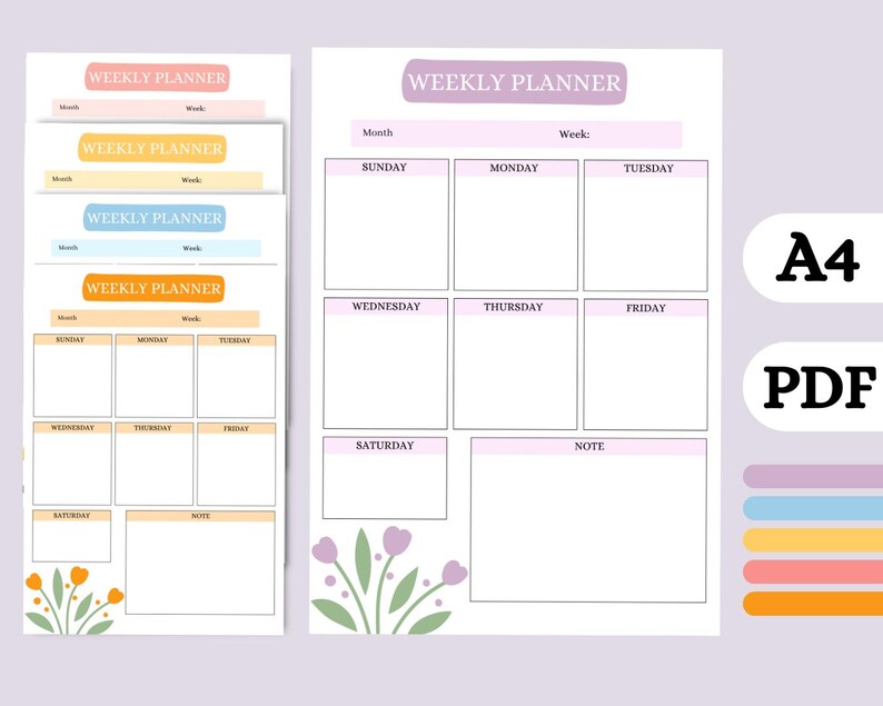 Weekly Planner, Printable PACK! Planner Insert Sets, to Do List ...