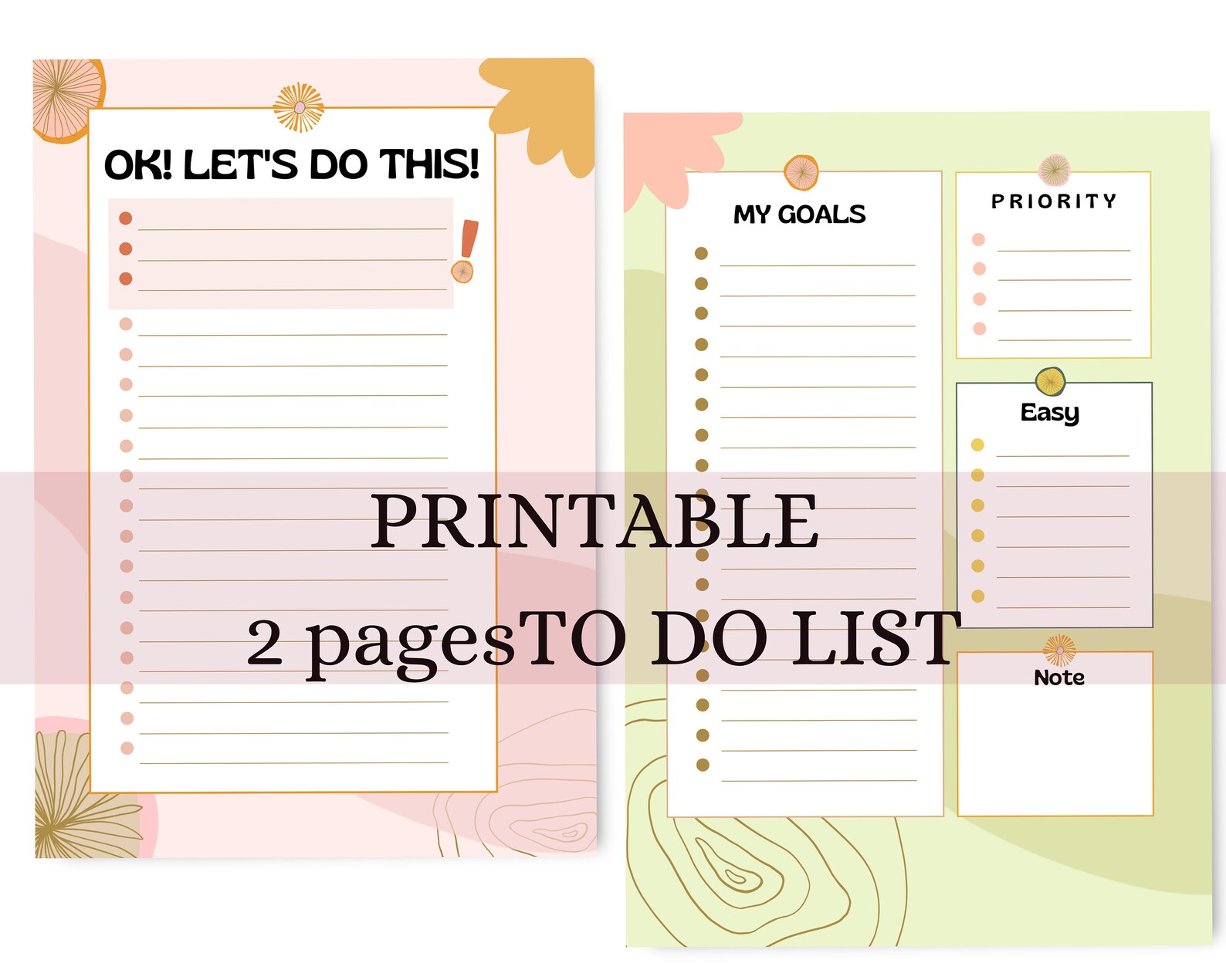 Printable to Do List | Daily, To-do Pdf Planner Checklist | A4 and Us ...