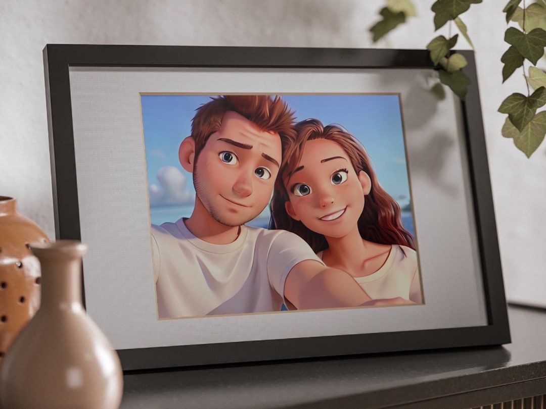 Personalized Cartoon Framed Photo Cartoon Yourself With a Custom ...