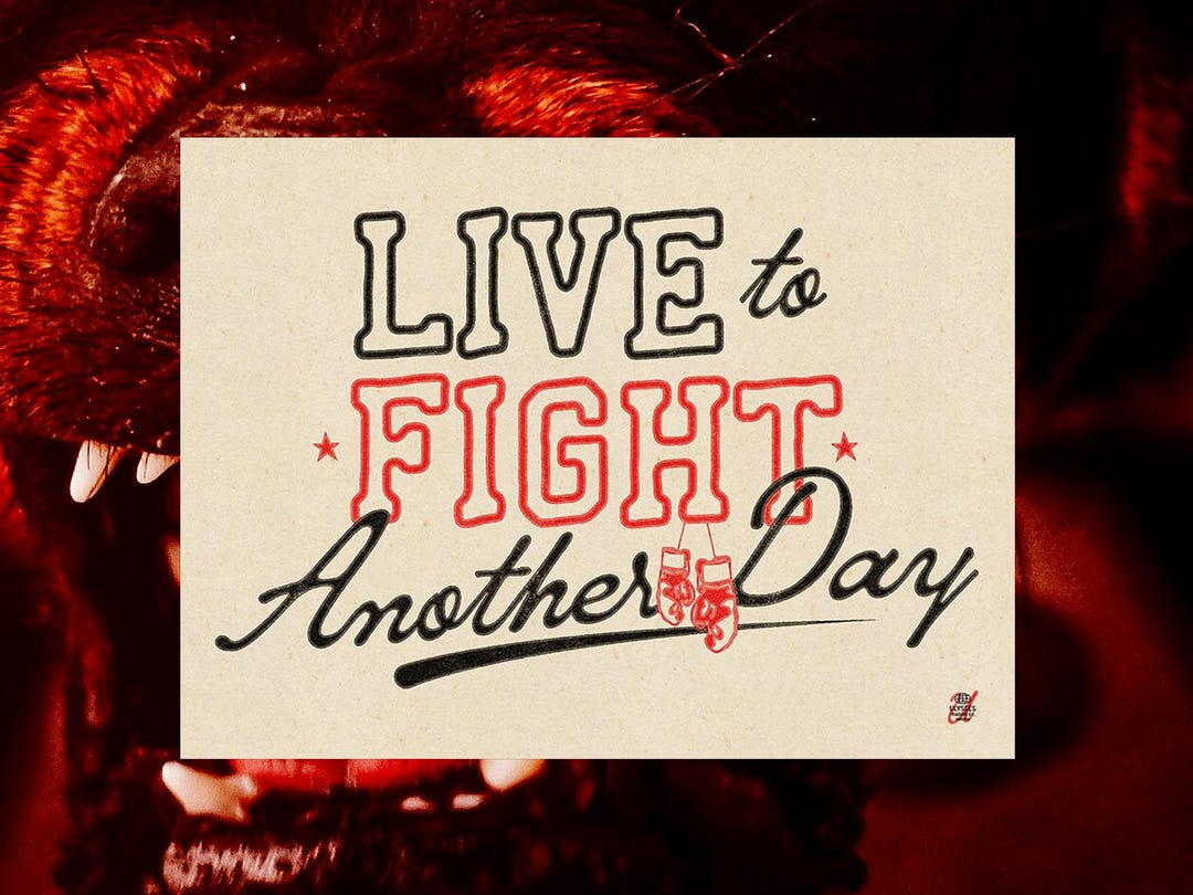 Fight Another Day Poster: Retro Boxing Motivational Print - Etsy