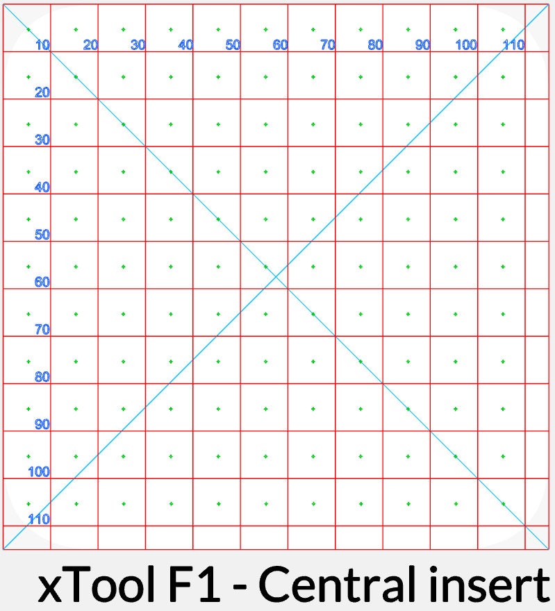 Centering Grid for Xtool F1 - Spoilboard Grid (digital File for ...