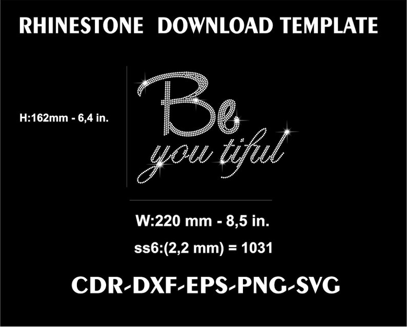 Beautiful Rhinestone Pattern, SVG Pattern, Beautiful Design, Beyoutiful ...
