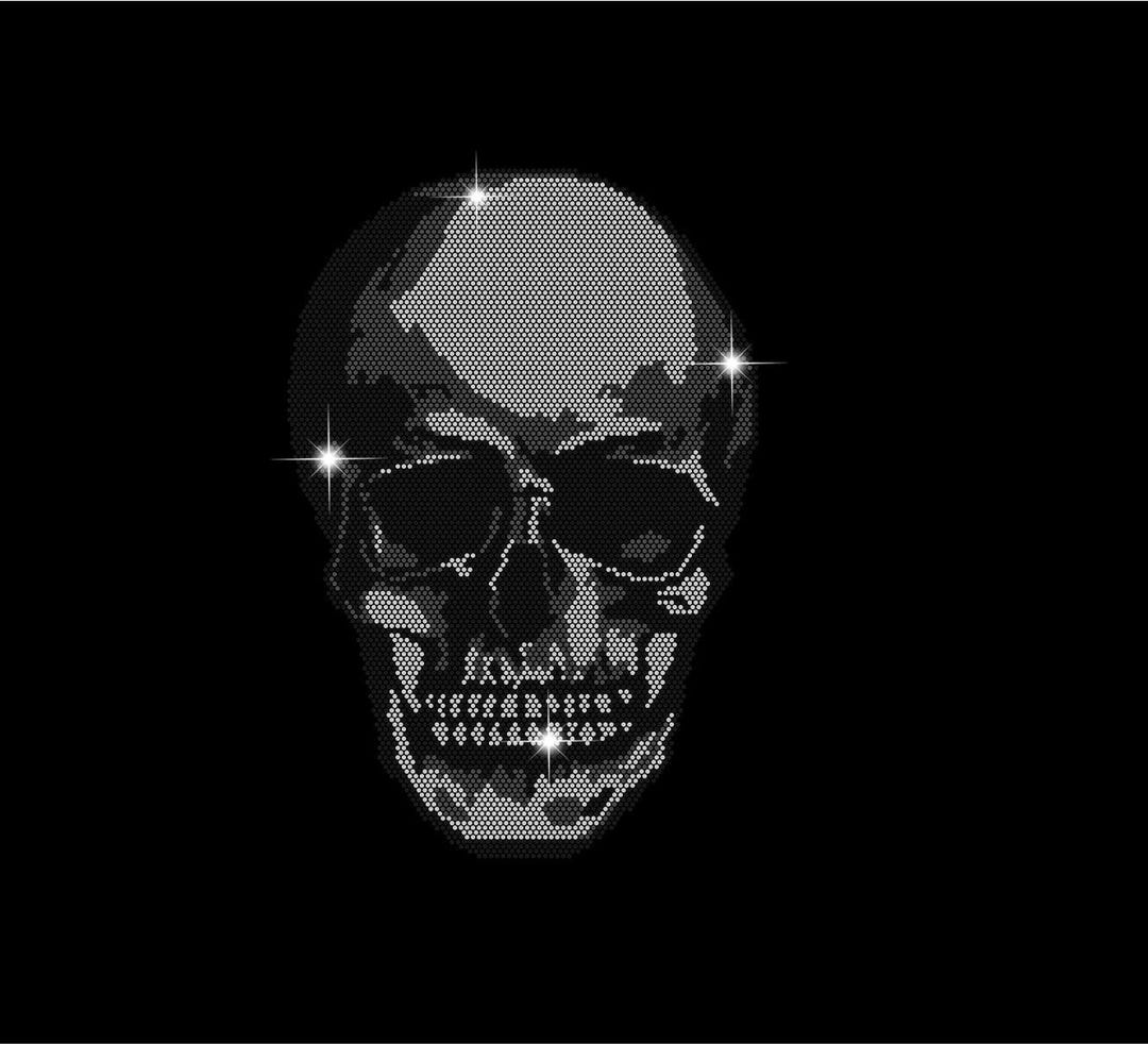 Skull Rhinestone Template,skull Design Pattern,ss6 Svg,png,cdr ...