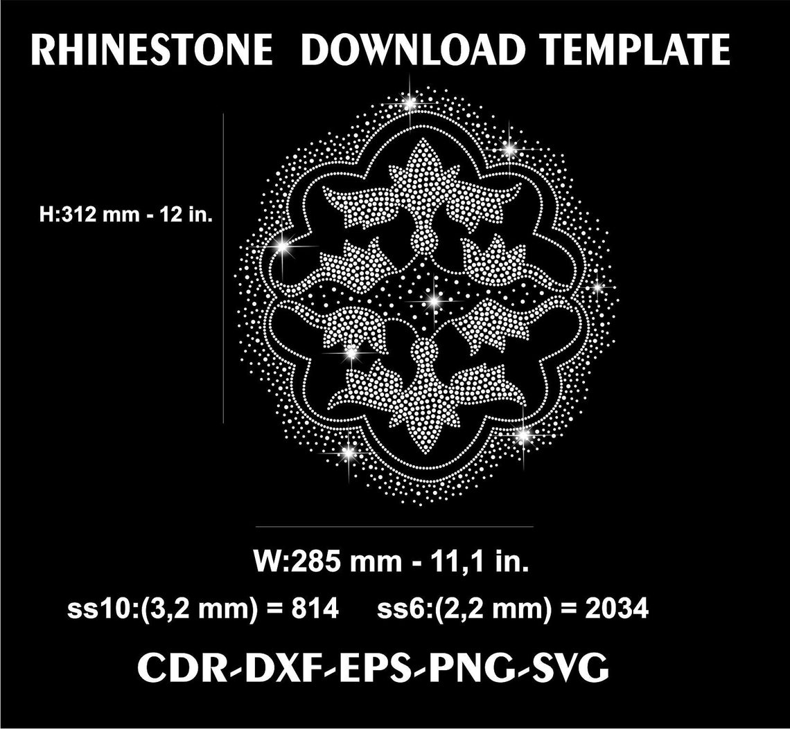 Rhinestone Scatter Template: Floral SVG Pattern (digital Download) - Etsy