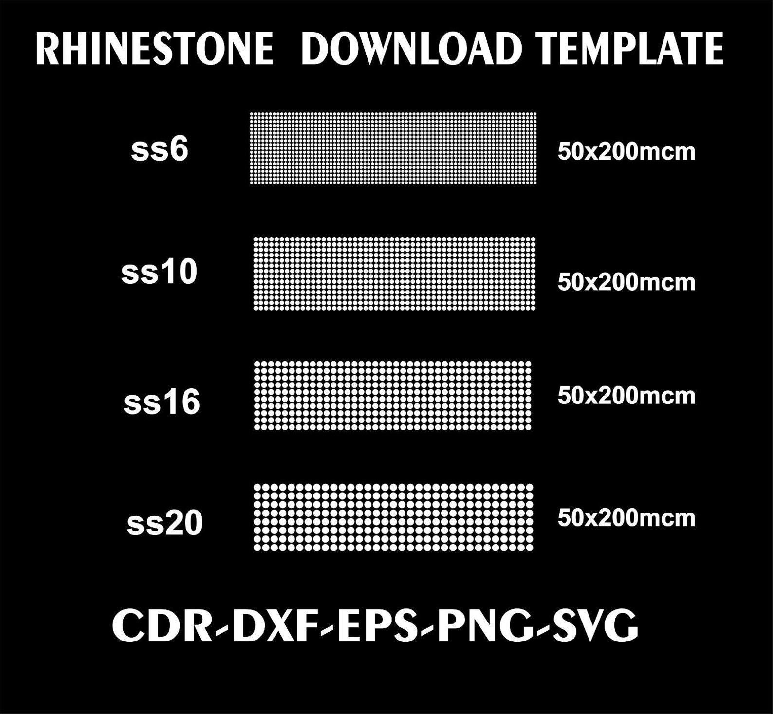 Rhinestone Pattern SVG Template: Cricut, Rhinestone Transfer (digital ...