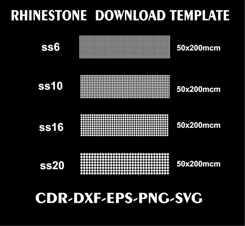 Rhinestone in Line Pattern Svg Rhinestone Template Svg Pattern Png Cdr ...