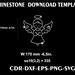 Angel Rhinestone Design | SS10 Stone Template (digital Download) - Etsy