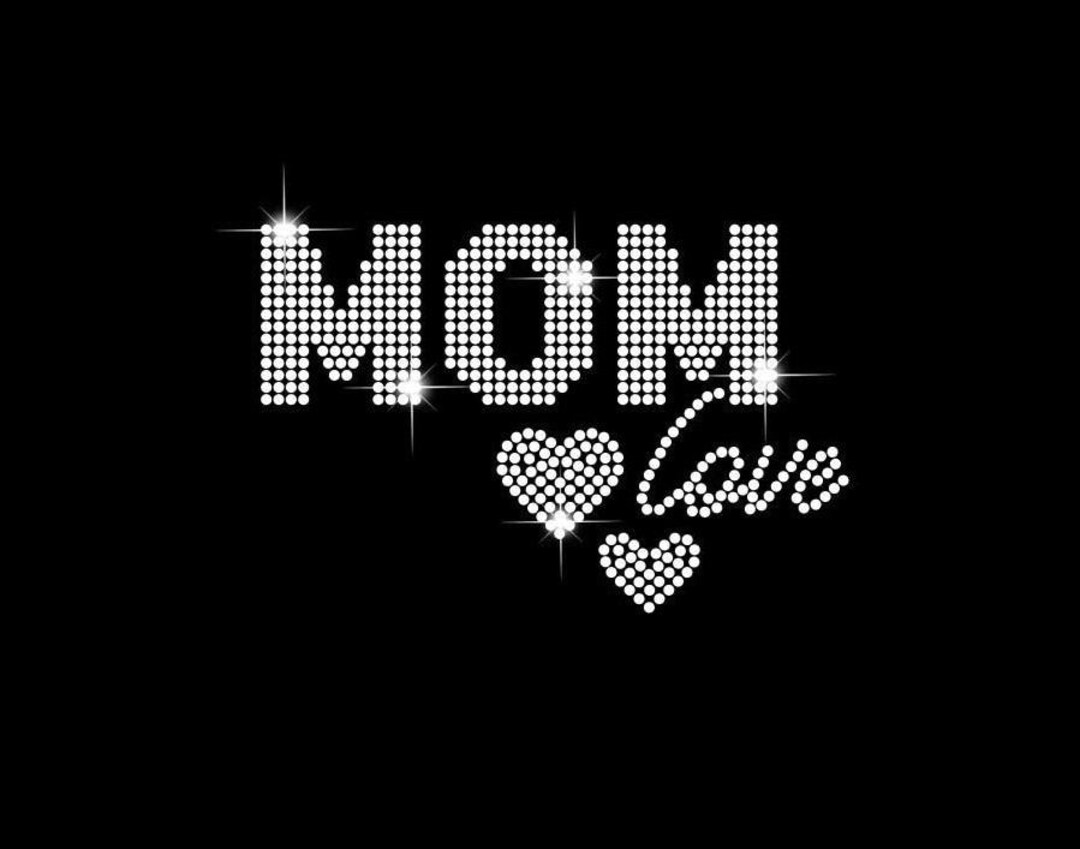 Mom Heart Rhinestone Pattern, SVG Pattern, Mom Heart Design, Mom Heart ...