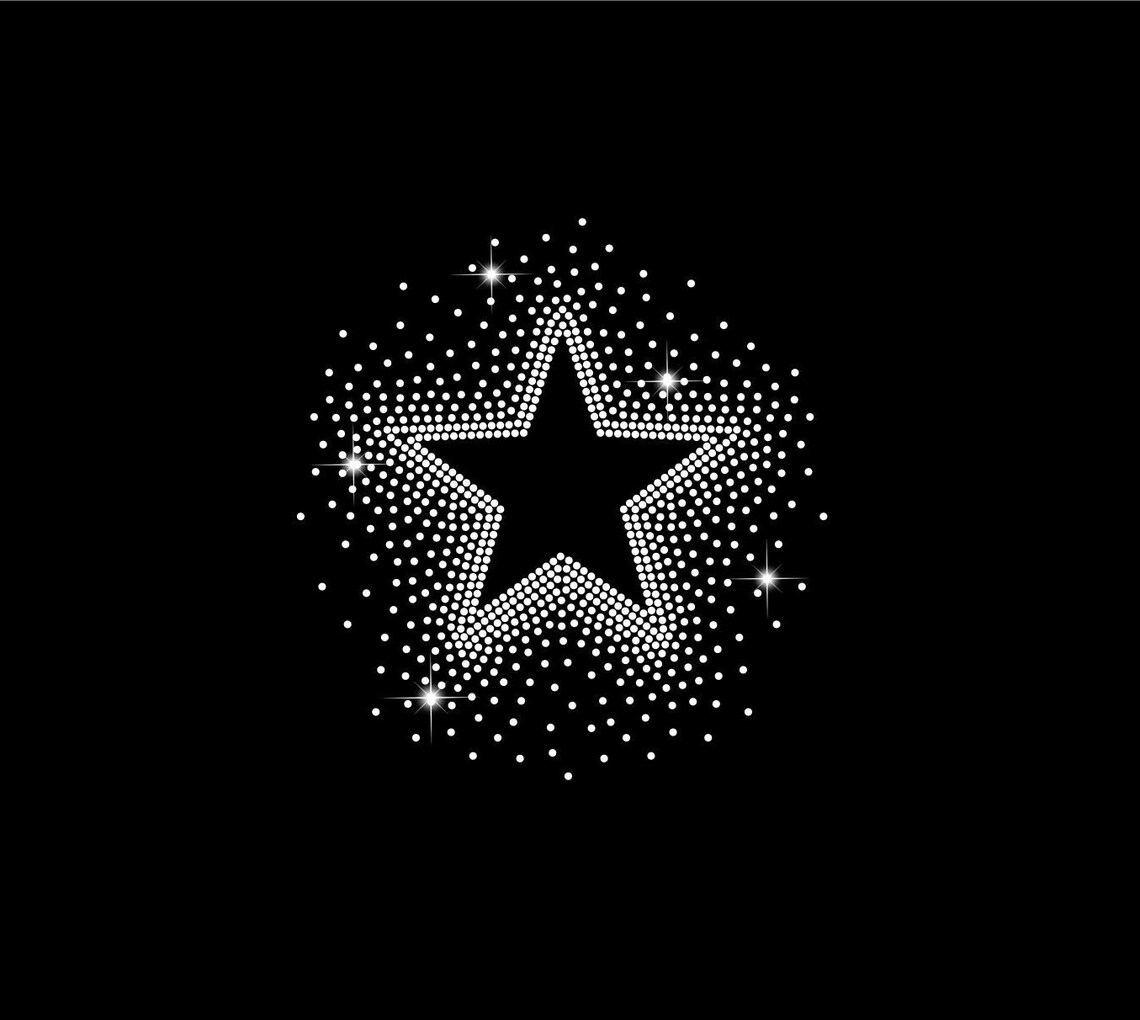 Star Rhinestone Template: Scatter Design (SVG, PNG, PDF) - Etsy