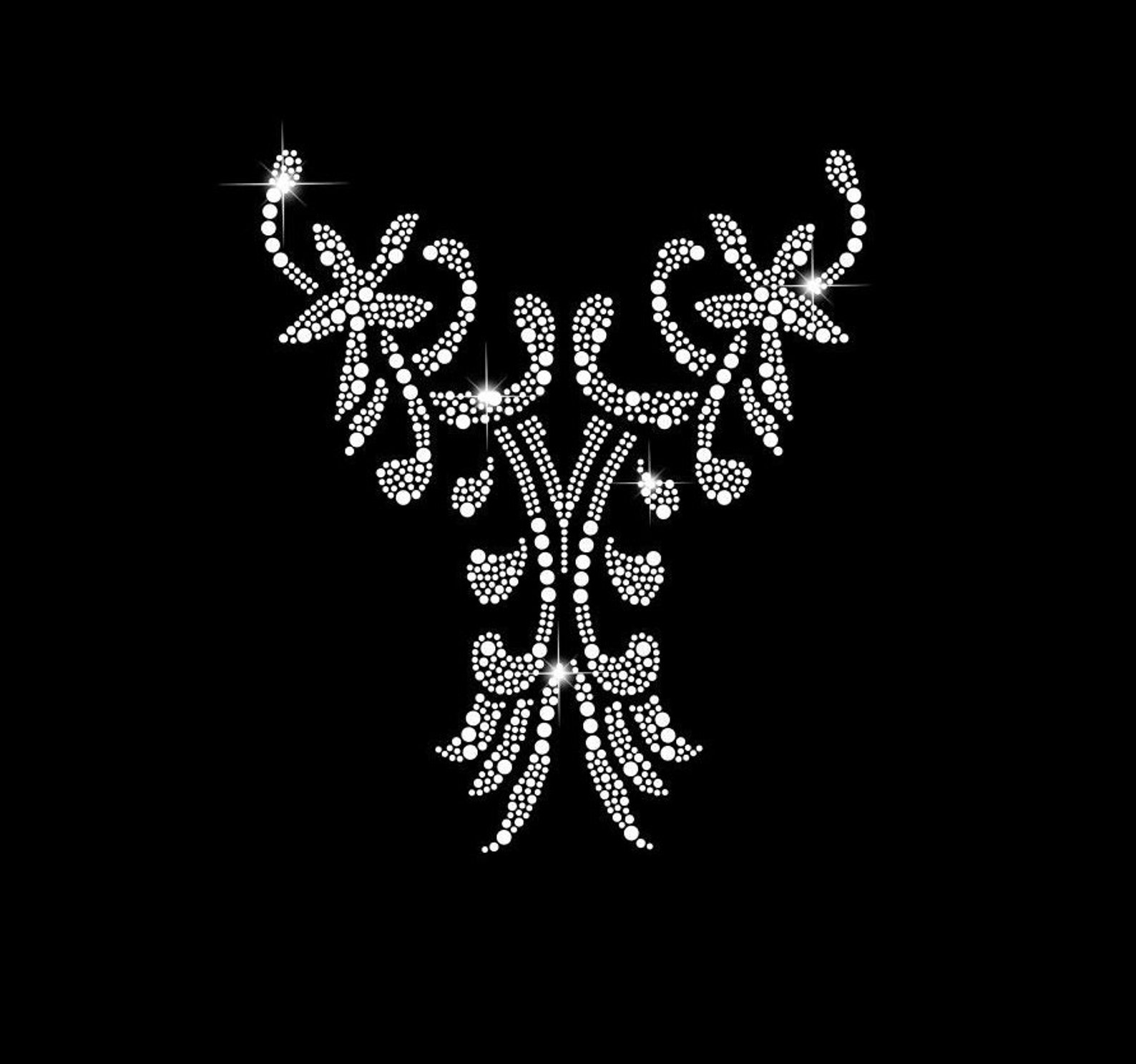 Rhinestone Dress Scatter Pattern, Svg, Rhinestone Template Flowers, SVG ...