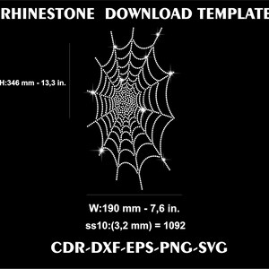 Rhinestone Spider Web Template: Rhinestone Pattern ,SVG, PNG, PDF ...