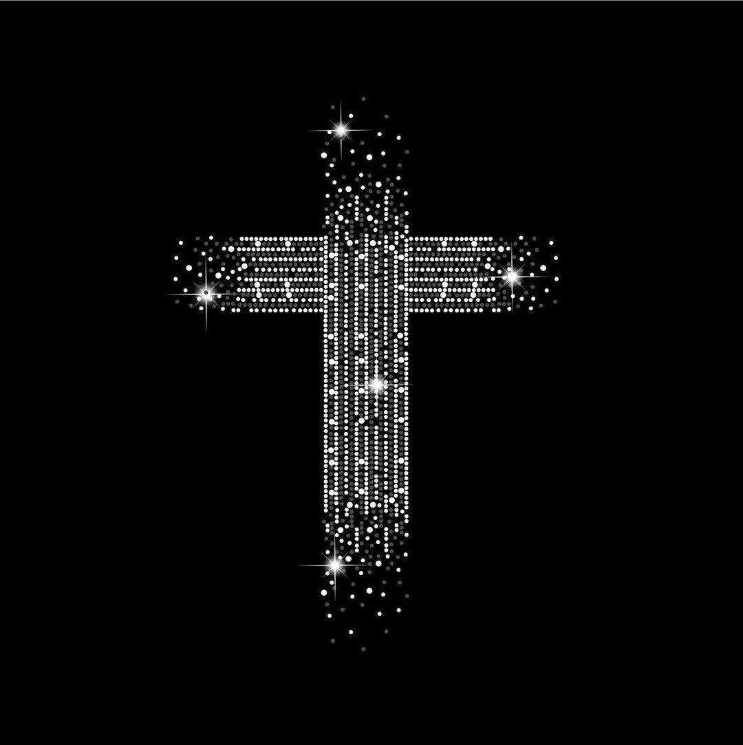 Cross Rhinestone Jesus Degisn Rhinestone Template for Shirt PNG, SVG ...