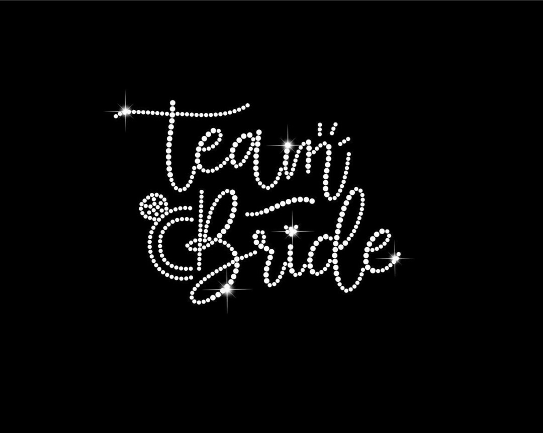 Team Bride Rhinestone Template, Bride Pattern, Rhinestone Template Team ...