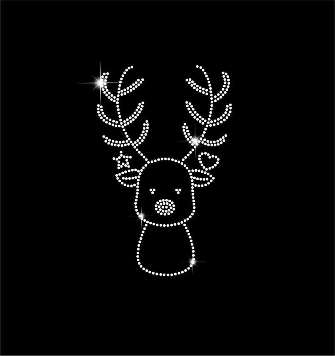 Deer Rhinestone Template | SS10 Crystal Design | Digital Download for T ...
