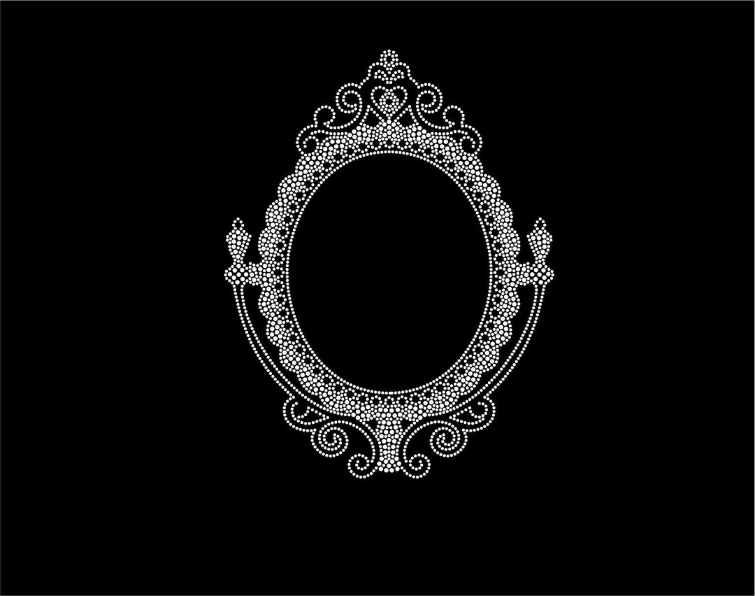Rhinestone Mirror Frame Template: SVG, PNG, Cricut (digital Download ...