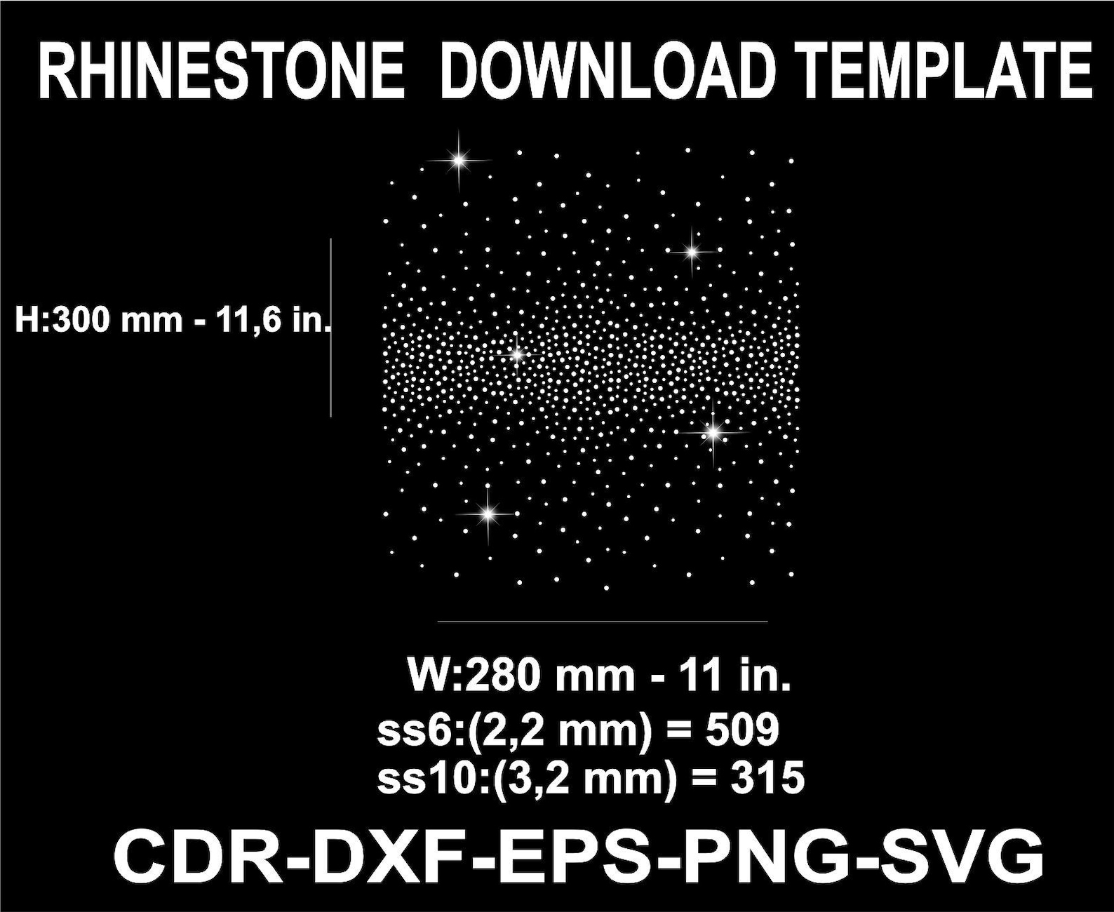 Rhinestone Scatter Pattern ,rhinestone Template SVG Pattern, Png Cdr ...