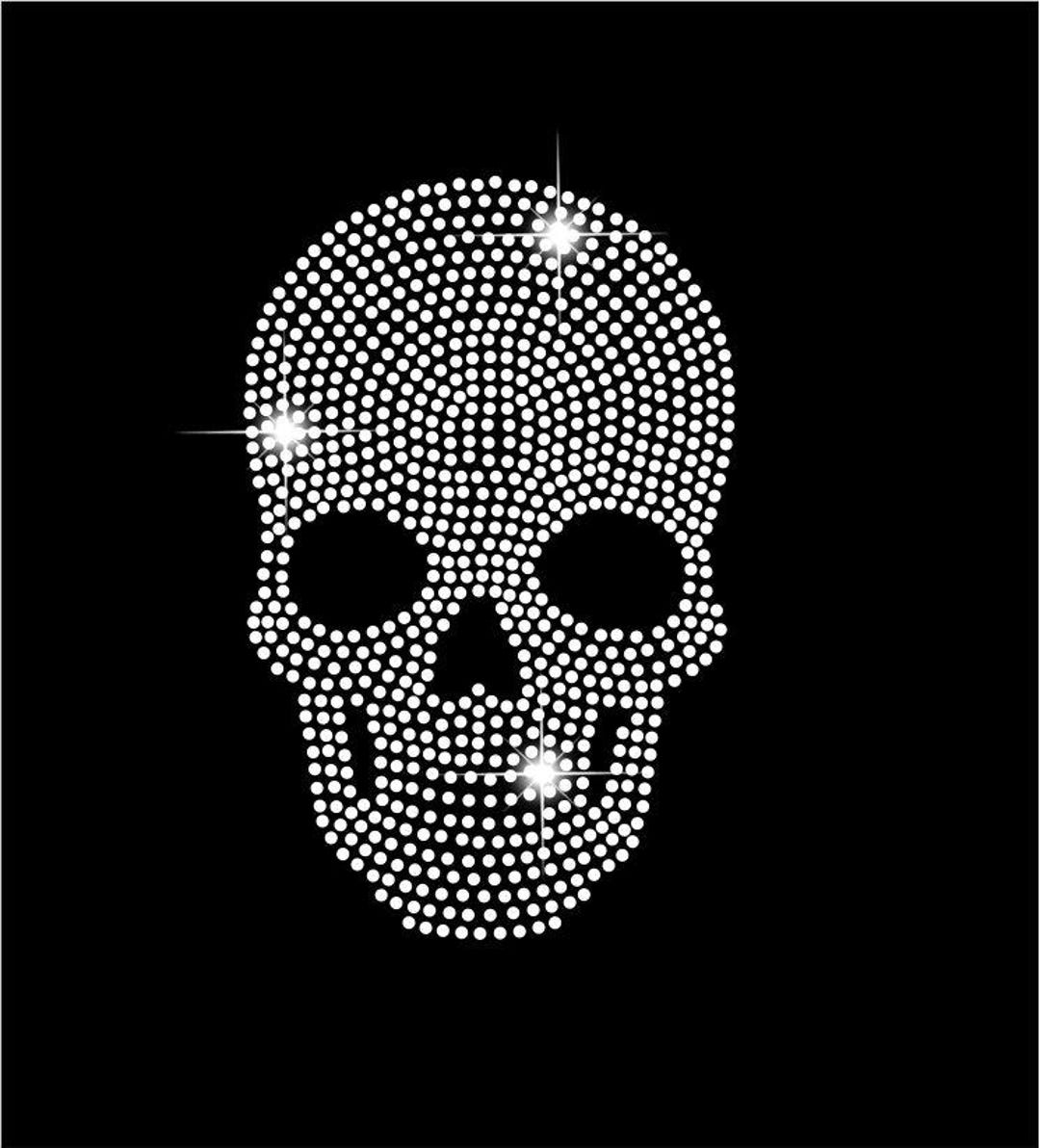 Skull Rhinestone Design SS10 | Sparkly Crystal Skull SVG | Digital ...