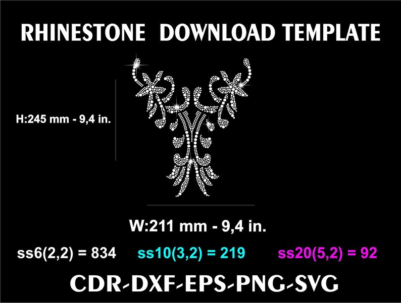 Rhinestone Scatter Pattern, Svg, Rhinestone Template Flowers, Svg ...