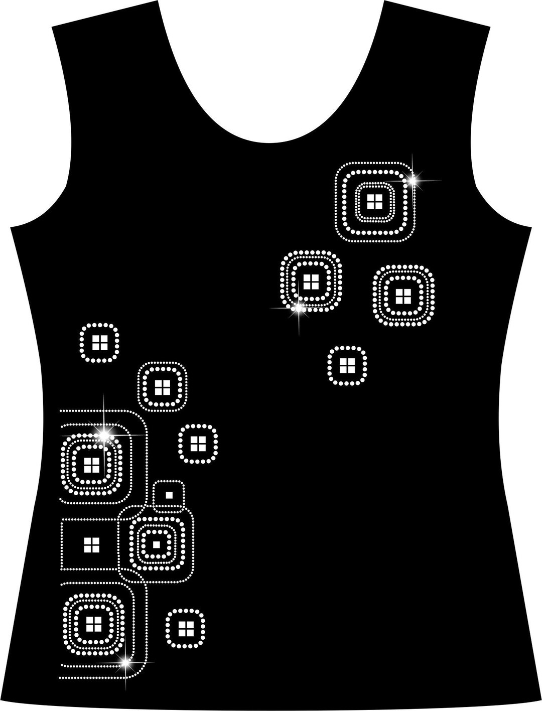 Rhinestone Square Pattern Template: SVG, Cricut, SS6, SS16 (digital ...
