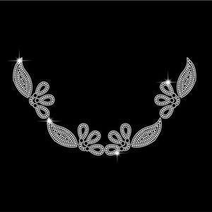 Rhinestone Scatter Pattern Rhinestone Collar Necklace Template Flower ...