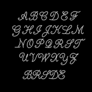 Rhinestone Font Alphabet Letters: Bride Wedding Font (digital Download ...