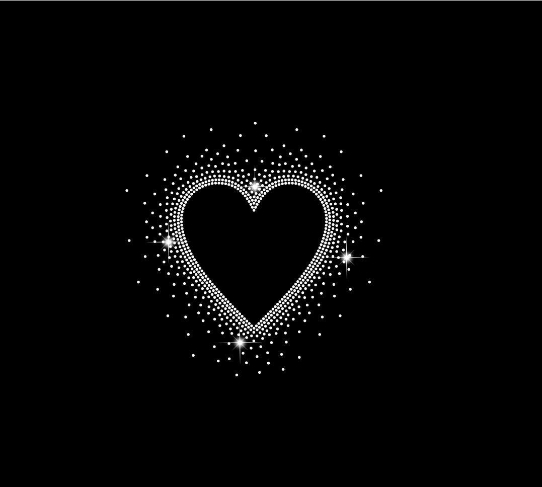 Heart Rhinestone Template,scattered Heart Template,heart,svg,png,cricut ...