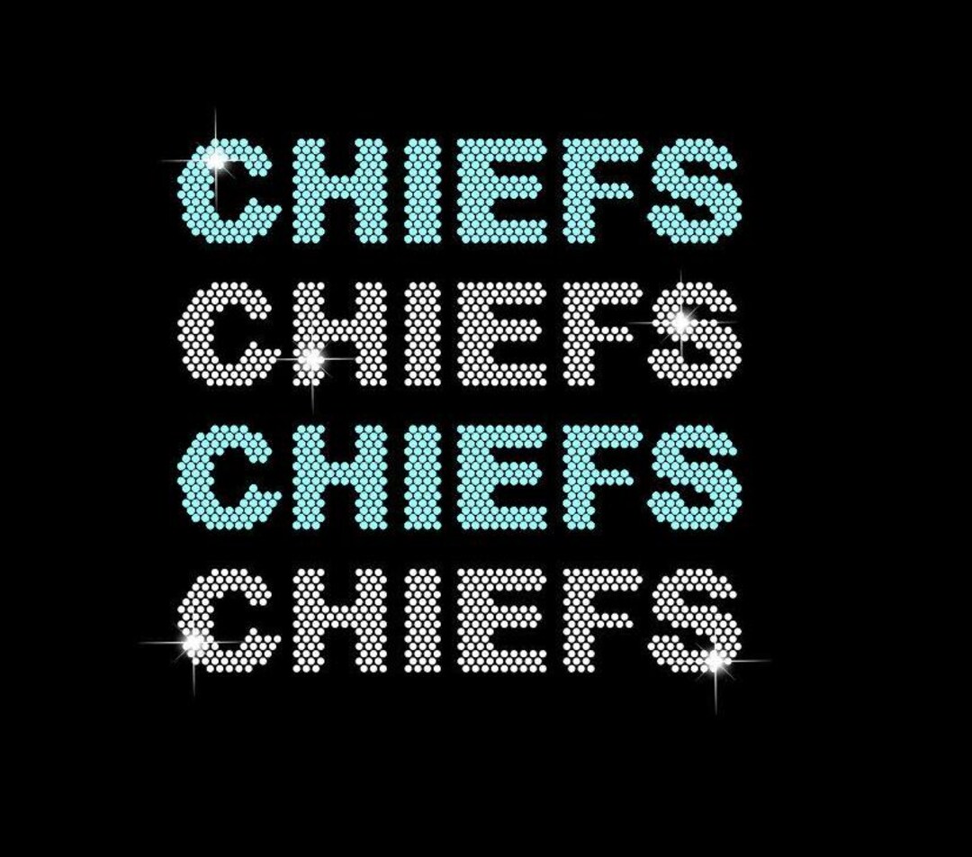 Chiefs Rhinestone Template: Cheer Football Design (digital Download) - Etsy