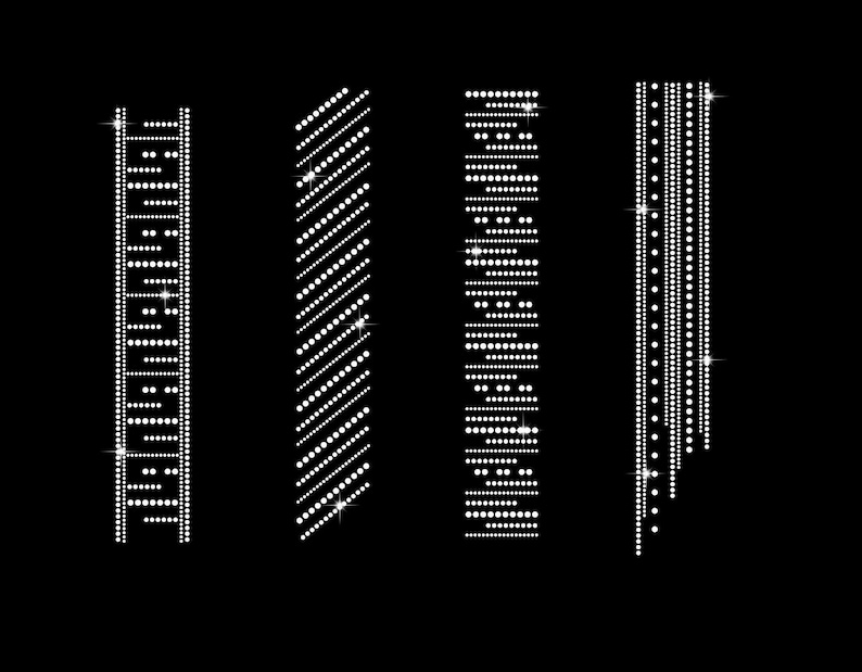 Rhinestone Template, Ss6, Ss10 SVG, PNG, Digital Various Strips,digital ...