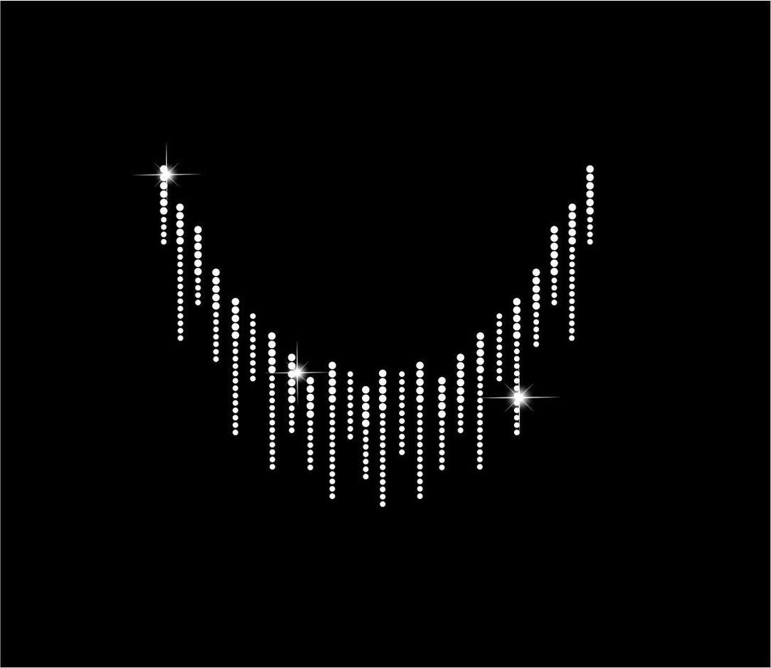 Rhinestone Neckline Template | V Shape Collar Hotfix Design (digital ...