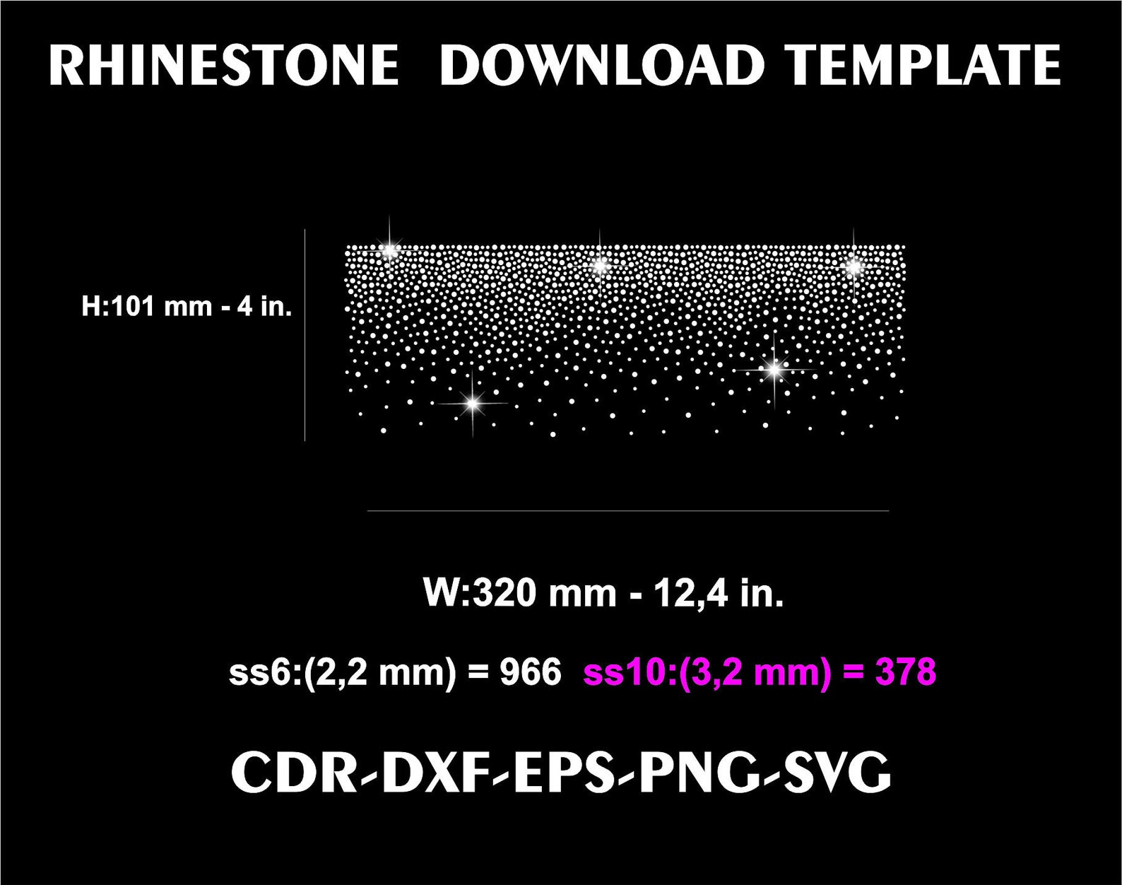 Rhinestone Scatter Pattern SVG: Shirt Template, Cricut (digital ...